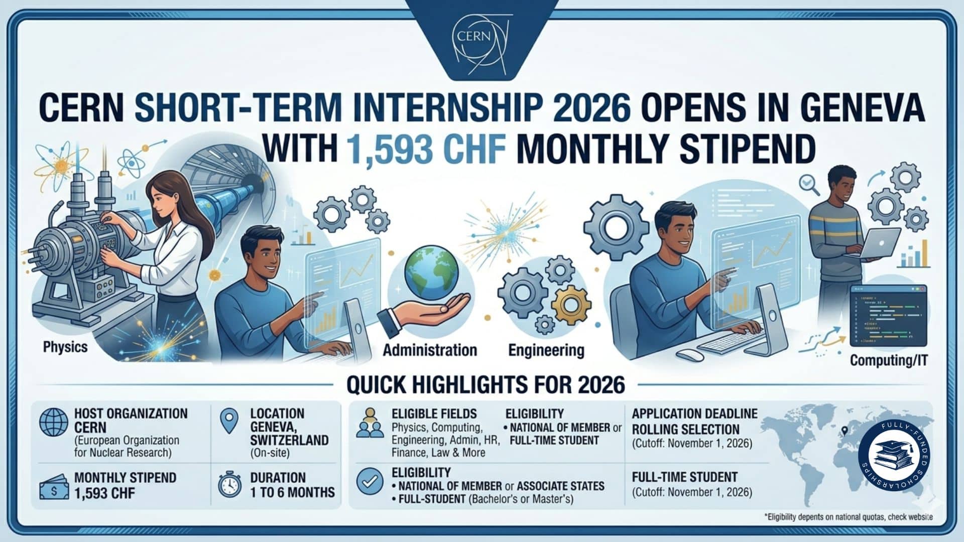 CERN Short-Term Internship 2026 Opens in Geneva With 1,593 CHF Monthly ...
