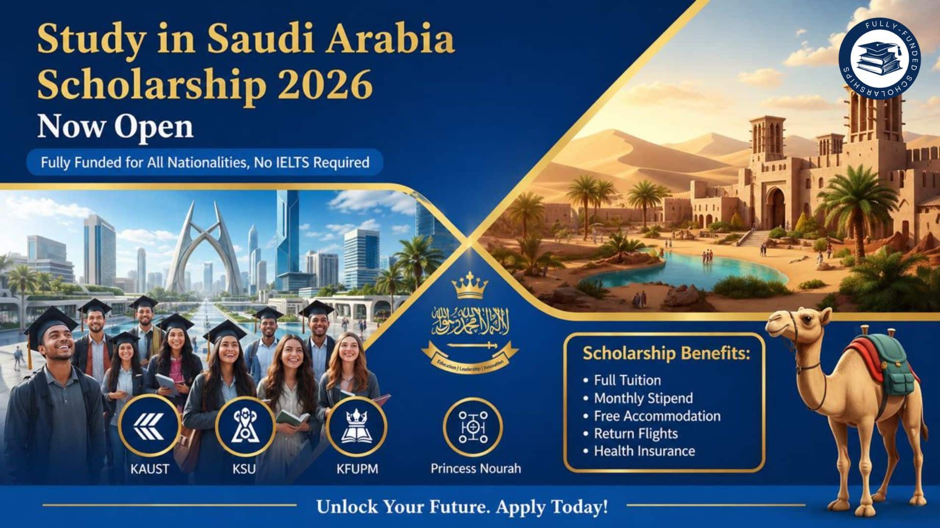 Study in Saudi Arabia Scholarship 2026 Now Open: Fully Funded for All ...